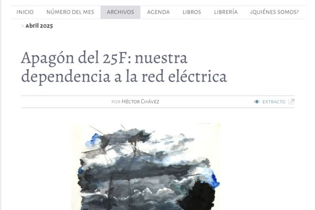 Apagón del 25F: nuestra dependencia a la red eléctrica – Héctor Chávez para Le Monde ...